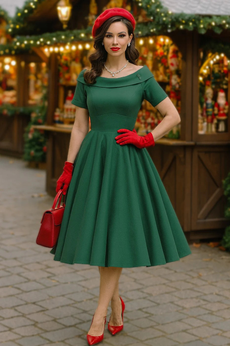 INSTOCK - Darlene Green Swing Dress – Love Daphne