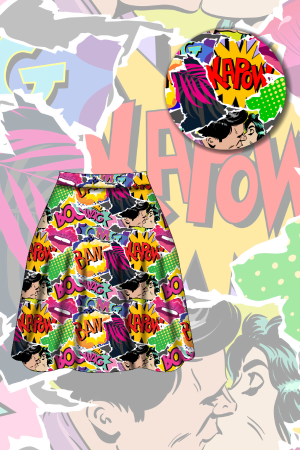 Love Daphne - Nellie Skater Skirt - Comic